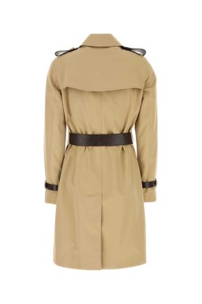 Burberry Womens Beige Twill Trench Coat Honey
