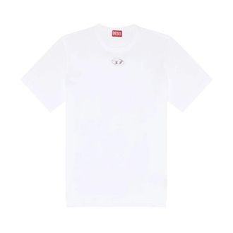 Diesel T-Adjust-Od T-Shirt mit metallischem Oval D - - Tops - Herren - Wei&szlig; - XL