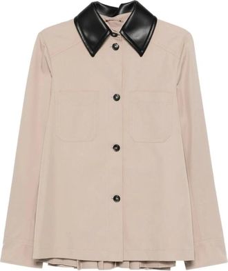 Sportmax Femme, Blouses et Chemises, Beige, Taille: 36 FR Spxsuperbo Overshirt