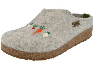 Haflinger Damen Hausschuhe R&uuml;ben Pantoffel Filz Grizzly R&uuml;bli 741042, Gr&ouml;&szlig;e:41 EU, Farbe:Grau