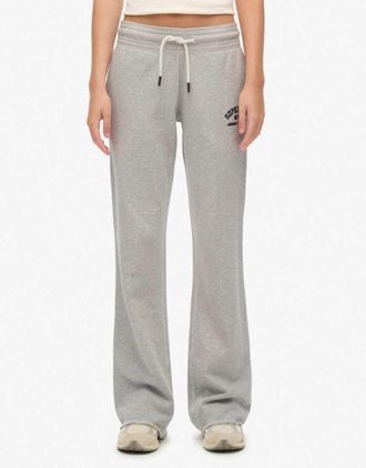 Superdry Athletic - Pantalon de jogging &eacute;vas&eacute; brod&eacute; - Gris chin&eacute;