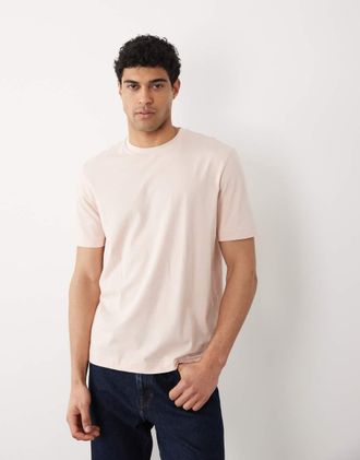 Boss Orange by Hugo Boss Hugo Boss - T-shirt en coton &agrave; logo contrastant - Rose