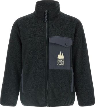 Maison Kitsun&eacute; Homme, Vestes, Bleu, Taille: L Veste Polaire D&eacute;contract&eacute;e