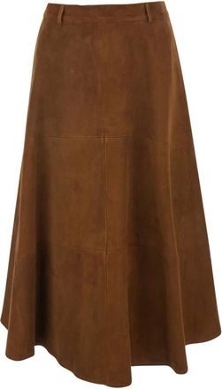 Semicouture Femme, Jupes, Brun, Taille: 36 FR Jupe &Eacute;vas&eacute;e