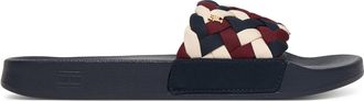 Tommy Hilfiger Pantoletten Tommy Hilfiger Th Braided Pool Slide FW0FW09203 Bunt