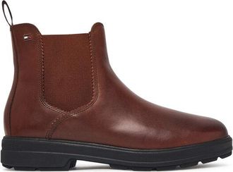 Tommy Hilfiger Klassische Stiefeletten Th Flag Outdoor Chelsea Boot FW0FW09573 Braun
