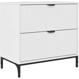 vidaXL Table de chevet avec tiroir Blanc brillant 63,5 x 36 x 61 cm vidaXL