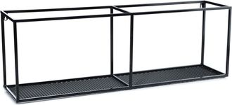 HowHomely Wandregal Schwarz aus Metall | Wanddeko Wohnzimmer 30x90x20 cm | B&uuml;cherregal Wand oder K&uuml;chenregal H&auml;ngend | Regalbrett f&uuml;r Schlafzimmer Bad oder Caf&eacute;