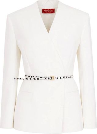 Max Mara Femme, Vestes, Blanc, Taille: 40 FR Veste Cady Crois&eacute;e