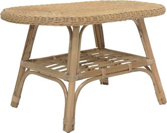 MiaMöbel Couchtisch Rattan 72x45x43 cm Modern Rattan Honig