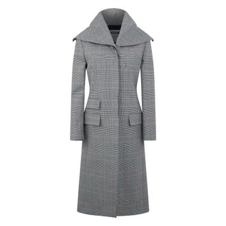 Moschino Langer grauer eleganter Mantel aus weichem Stoff - - Coats - Damen - Grau - M