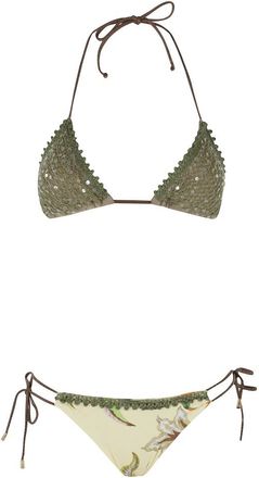 Miss Bikini Femme, Maillots de bain, Vert, Taille: 40 FR Bikini Triangolo Slip