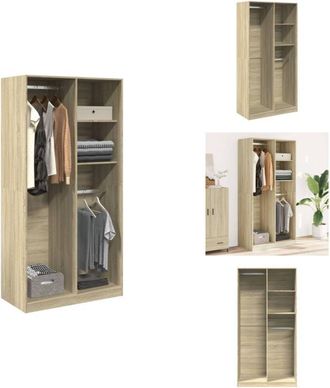 vidaXL Garde-robe Ch&ecirc;ne sonoma 100x50x200 cm Agglom&eacute;r&eacute; - Garde-robe - Garde-robes - Armoire De Rangement - Placard