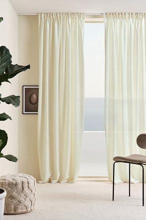 Jotex Jotex Simone Samt-Gardinenschals, Multifunktionsgardine, Cremeweiß, 2 St. 140x300 cm