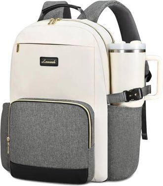 Lovevook Sac à dos pour femme avec poche pour grande gourde, pour ordinateur portable de 15,6 pouces, idéal pour le voyage, le travail, les affaires et les ens