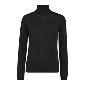 Mos Mosh MOS Mosh, Femme, Pulls, Noir, Taille: 42 FR Pull Doux à Col Haut Noir