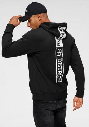 Bruno Banani Kapuzensweatshirt lang&auml;rmlig, schmal geschnitten, bedrucktes Design