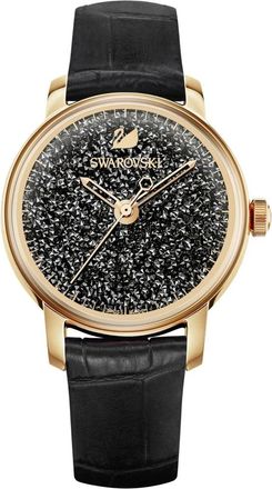 Swarovski Crystalline Hours Watch - - Accessories - Damen - Schwarzk - ONE SIZE