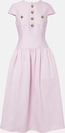 Self Portrait Robe midi en taffetas