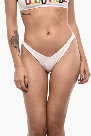 Dsquared2 Solid Color Bikini Bottom with Printed Logo size 40