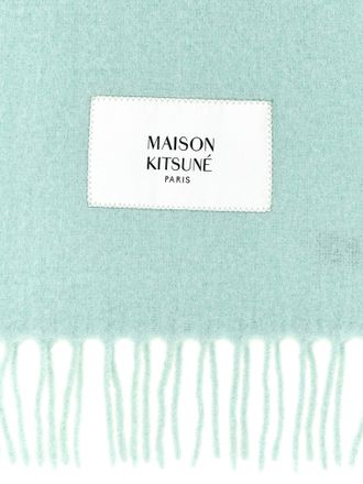 Maison Kitsun&eacute; Logo Patch Scarf - Teal