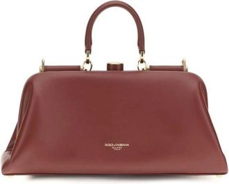 Dolce & Gabbana Sacoche m&eacute;decin en cuir de veau - Femme - Sacs - Rouge - Taille: ONE Size