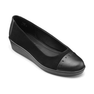 Hotter Damen Angel Geschlossene Ballerinas, Schwarz (Black Stud 338), 37.5 EU