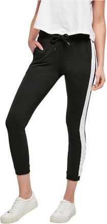 Build Your Brand Ladies Interlock Jogpants Pantalon, Noir/Blanc, L Femme