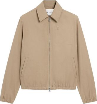 Ami Homme, Vestes, Beige, Taille: M De Coeur Zipped Jacket