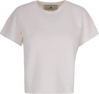 Elisabetta Franchi Femme, Tops, Blanc, Taille: 38 FR Elisabetta Franchi Sweaters