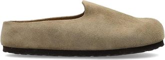 Birkenstock Amsterdam Wrapped Taupe, Suede Leather