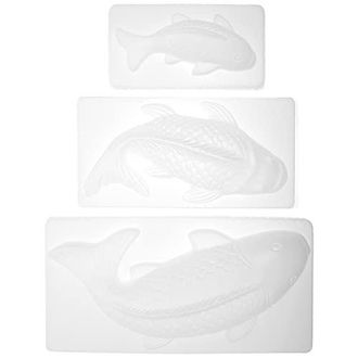 Angoily Moule Poisson Moules en Forme de Carpe de La Carpe 3D de de Gateau D Gateau Paillon Antiadh&eacute;sif Bricolage Jelly Poisson
