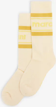 Isabel Marant Chaussettes Dona - Homme - &Eacute;cru Et Jaune - Isabel Marant