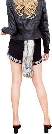 Dreshow Queue de Fourrure de Renard Cosplay Costume Fête Super énorme Queue Moelleuse Pour Adolescent Adulte