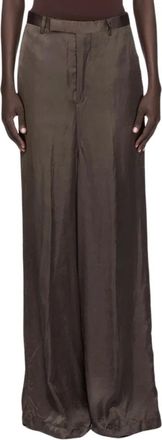 Rick Owens Femme, Pantalons, Brun, Taille: 36 FR Wide Pantalons
