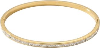 Dansk Copenhagen Joy Bangle &Eacute;tanche Fin en CZ - Femme - Accessoires - Jaune - Taille: ONE Size