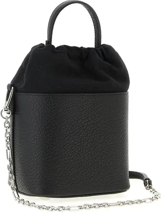Maison Margiela Calfskin Leather Bucket Bag - Black