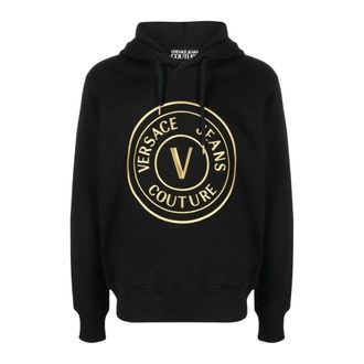 Versace Jeans Couture Couture Logo Bestickter Hoodie - - Sweatshirts & Hoodies - Herren - Schwarzk - M