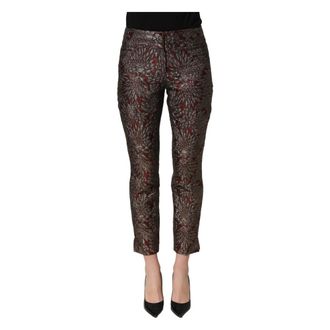 Dolce & Gabbana High Waist Straight Pants - - Trousers - Damen - Rot - S