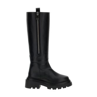 Plan C Kniehohe Stiefel mit Rei&szlig;verschluss - - Shoes - Damen - Schwarzk - 37 EU