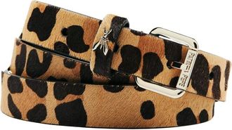 Patrizia Pepe Ceinture en cuir imprim&eacute; l&eacute;opard - Femme - Accessoires - Beige - Taille: S