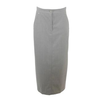 Moschino Gestreifter Grauer Midi-Rock - - Skirts - Damen - Grau - S