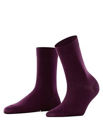Falke Cotton Touch W SO fines unies 1 paire, Chaussettes Femme, Rouge (Barolo 8596) nouveau - &eacute;cologique, 39-42