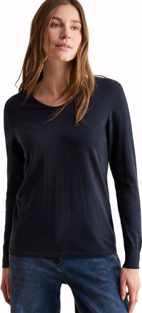 Cecil Damen B302962 Feinstrickpullover, Universal Blue, S EU