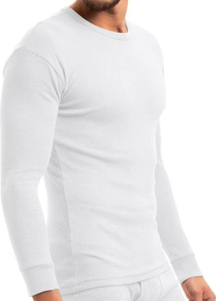 MT Herren Ski- und Thermounterhemd Light - Winter Unterw&auml;sche Langarm - Wei&szlig; 3XL