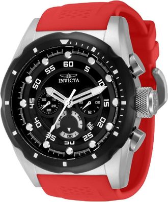 Invicta Speedway 69831 Herrenuhr - Quarzwerk - Stahl mit schwarzem Zifferblatt - 50 mm