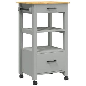 vidaXL K&uuml;chenwagen monza 48x40x90 cm Massivholz Kiefer Vidaxl