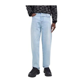 GCDS Graffiti Wide Denim Hosen - - Jeans - Herren - Blau - W32