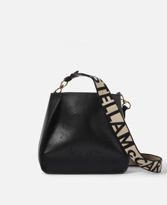 Stella McCartney Logo Crossbody Bag, Woman, Black