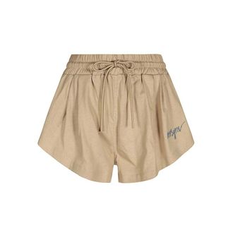 Msgm Baumwoll-Shorts mit elastischem Bund - - Shorts - Damen - Beige - 2XS